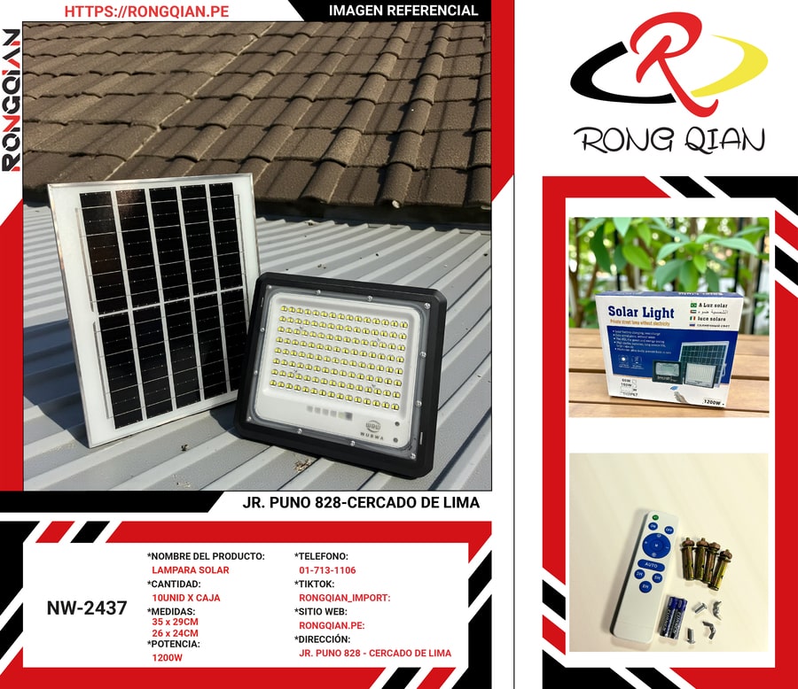 LAMPARA SOLAR NW-2437(10UNID)